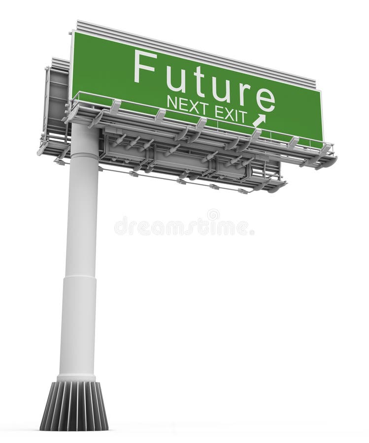 Freeway Exit Sign future stock illustration. Illustration of street ...
