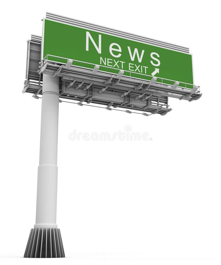 Freeway Exit Sign news stock illustration. Illustration of billboard ...