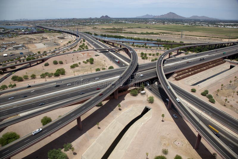 Southern California Freeway Interchange Stock Photo - Image of driving ...