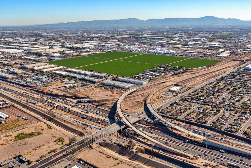 Interstate 10 And Loop 202 San Tan Interchange Stock Image - Image of ...