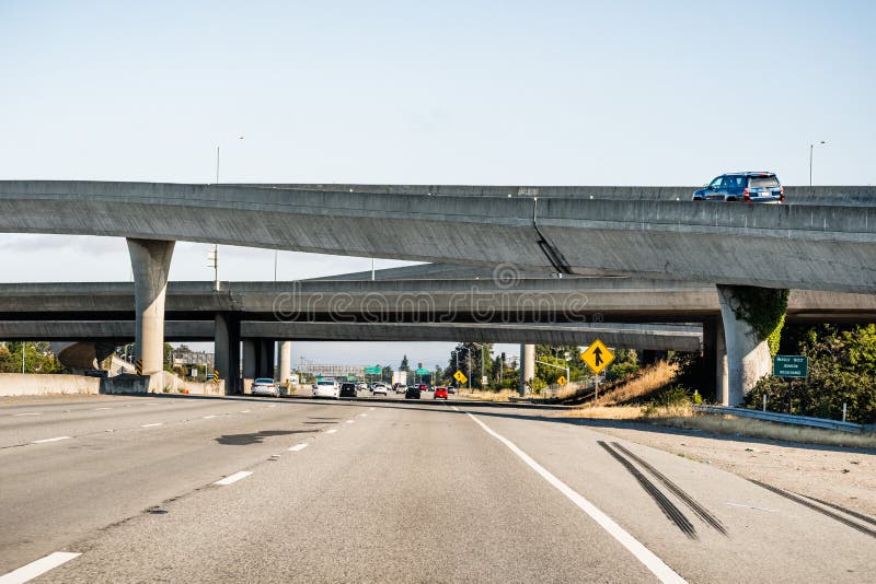 Freeway Interchange sign stock photo. Image of directions - 123177264