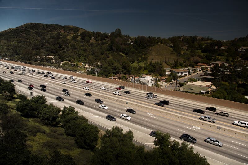 Freeway in Los Angeles editorial photography. Image of freeways - 90248492