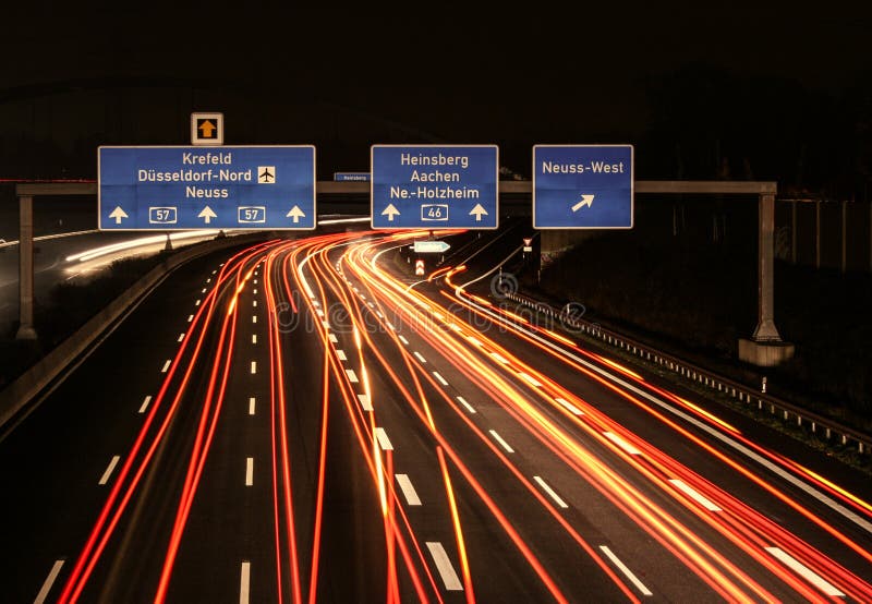 Freeway at night stock photo. Image of freeway, motion - 94847384