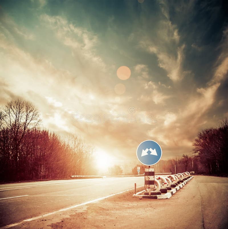 Freeway roadside sunset stock image. Image of freeway - 35272811