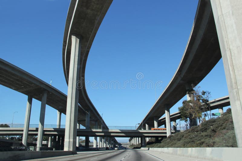 Freeway in Southern California Stock Image - Image of forward, heavy ...