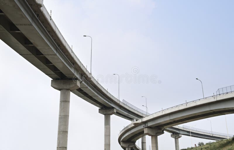 Construction Highway Junction Intersection Stock Image - Image of ...
