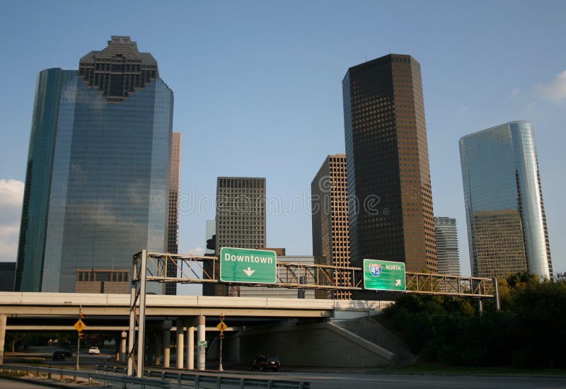 Freeway to Houston stock photo. Image of motorway, building - 4175536