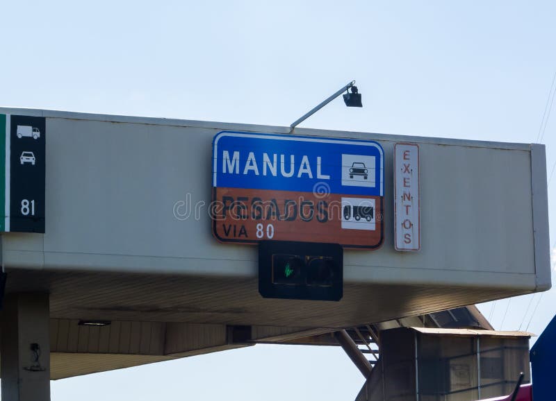 Freeway toll signs stock photo. Image of transportation - 190334288
