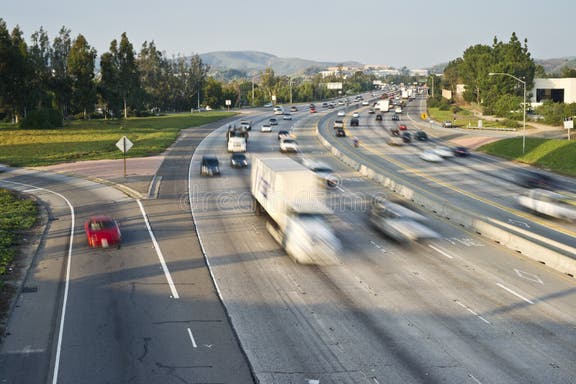 Freeway Traffic stock photo. Image of dawn, damage, business - 17918446
