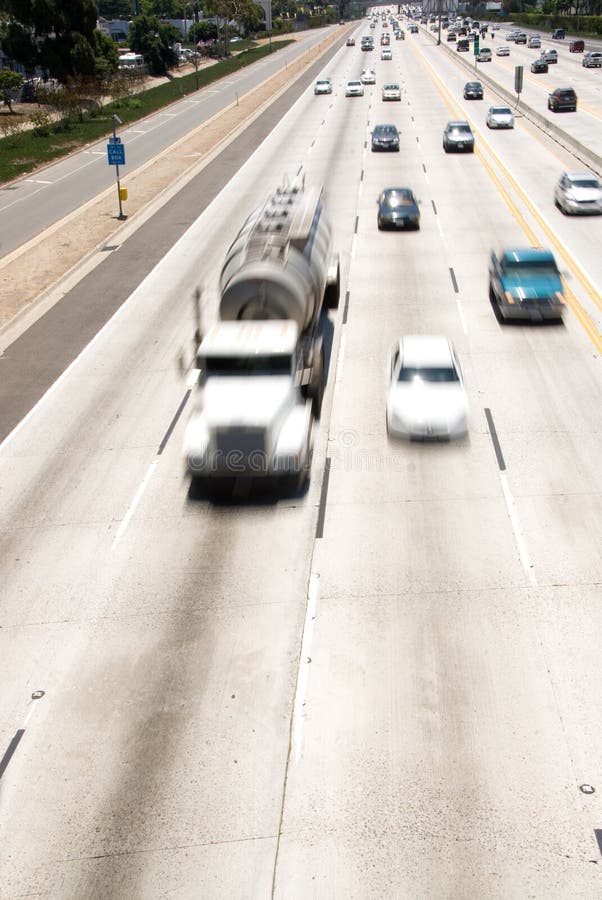 Freeway Traffic stock photo. Image of cars, merge, highway - 12124592