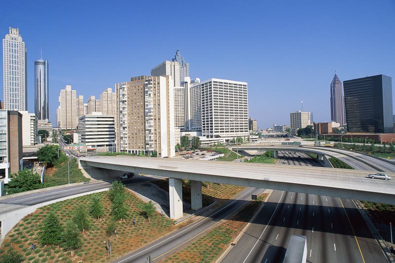 Atlanta - Highways and High Rises Editorial Stock Photo - Image of ...