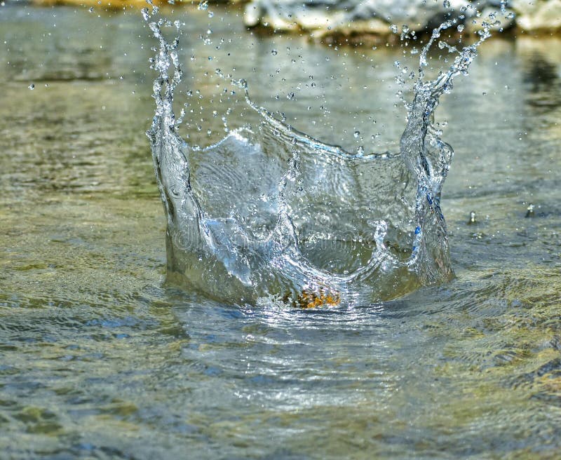 Getting Splashed stock image. Image of nature, splash - 74244317