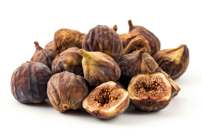 Freeze Dried Figs on White Background. Generative AI Stock Illustration ...