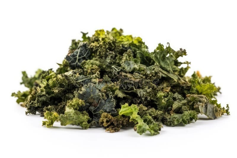 Freeze Dried Kale on White Background. Generative AI Stock Illustration ...