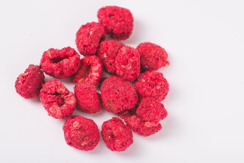 Freeze Dried Raspberries Top View Stock Photo - Image of closeup ...