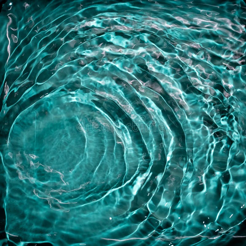 Freeze Frame Water Blue Background Ripples Spreading Out Surface ...