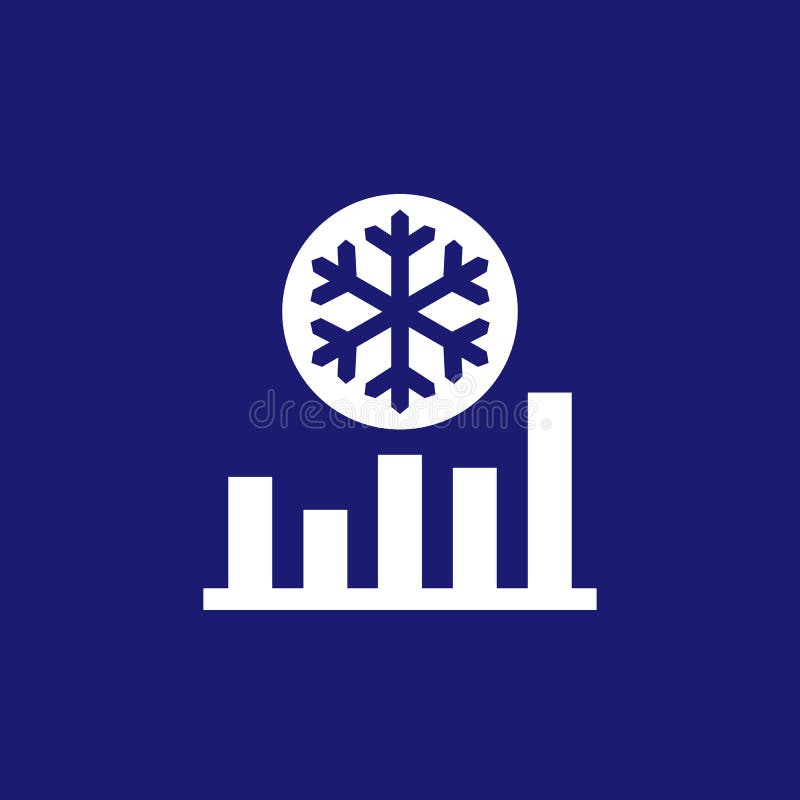 Freeze Level Control Icon with Graph, Vector Stock Vector ...