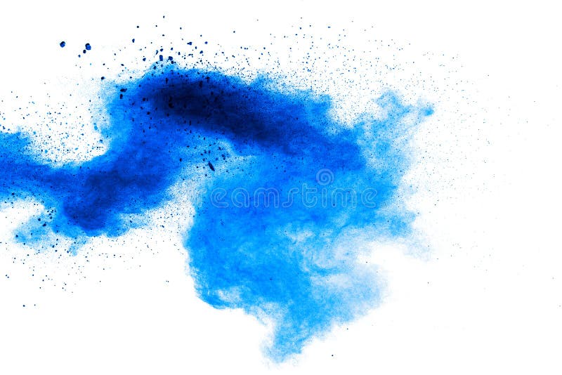 Freeze Motion of Blue Powder Splash Stock Photo - Image of glow ...