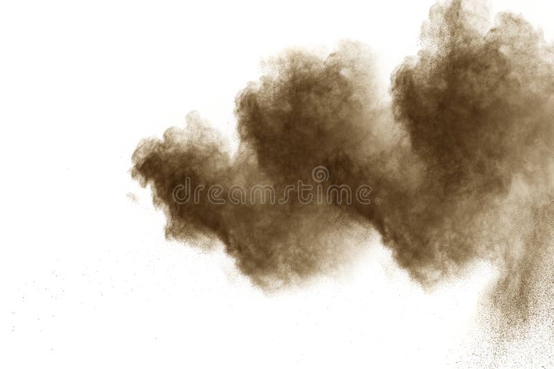 Freeze Motion of Brown Dust Explosion.Stopping the Movement of Brown ...