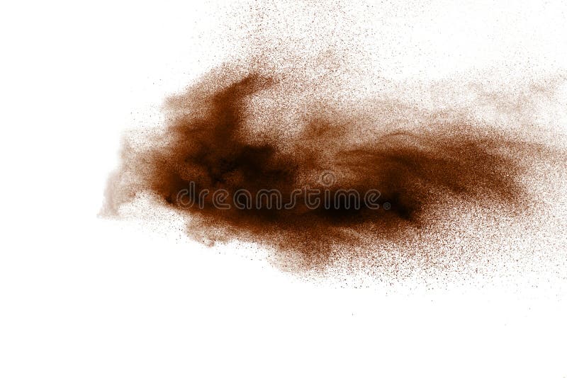 Freeze Motion of Brown Dust Explosion. Stopping the Movement of Brown ...
