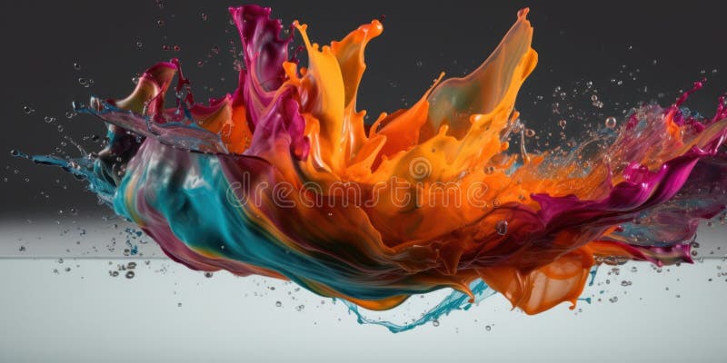 Freeze Motion of Colored Powder Explosions Isolated on Plain Background ...