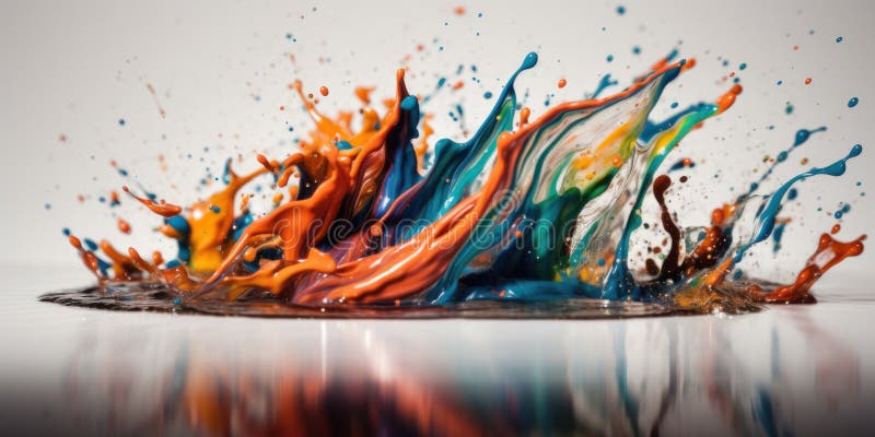 Freeze Motion of Colored Powder Explosions Isolated on Plain Background ...