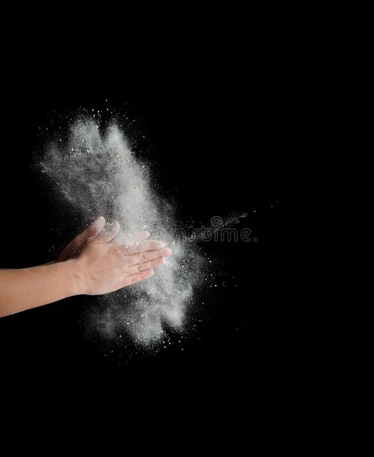 Freeze Motion of Dust Explosion in Hands Stock Photo - Image of closeup ...