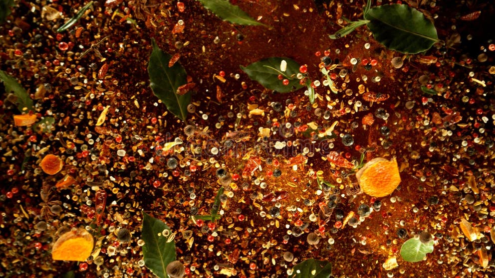 Freeze Motion of Exploding Spice into the Air Stock Image - Image of ...