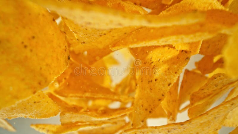 Freeze Motion of Falling Fried Tortilla Chips Stock Image - Image of ...
