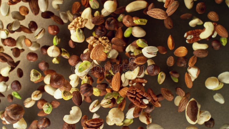 Freeze Motion of Flying Mix of Nuts Stock Photo - Image of energy ...