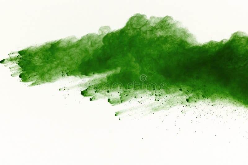 Explosion of Colored Powder, Isolated on White Background. Abstract of ...