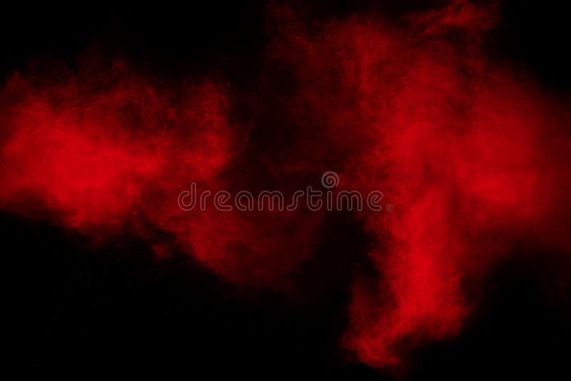 Freeze Motion of Red Dust Particles Splashing Stock Image - Image of ...