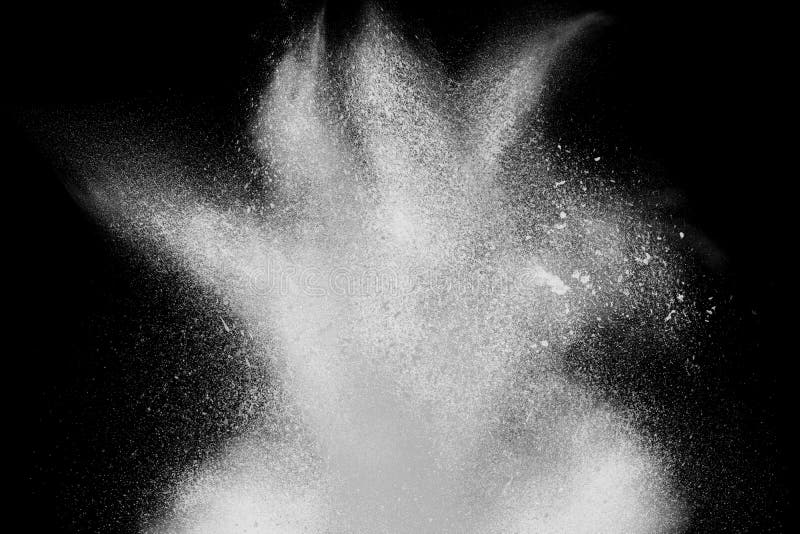 Freeze Motion of White Powder Exploding Stock Image - Image of disaster ...