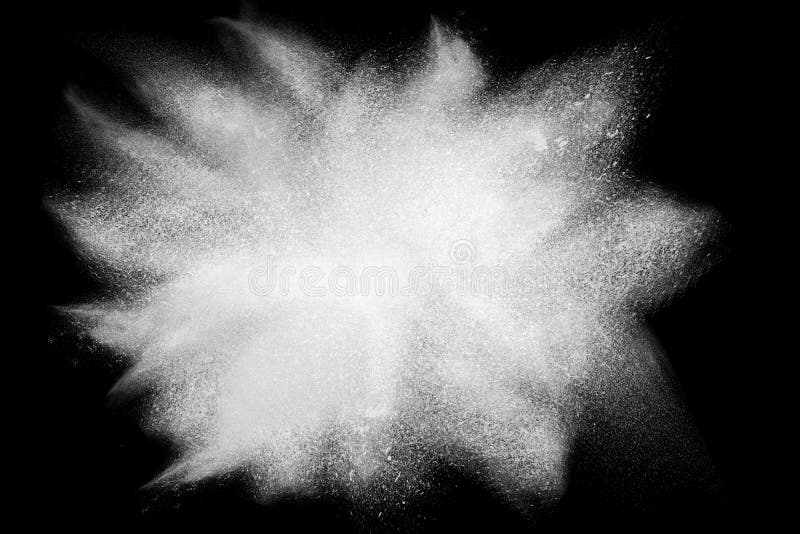 Freeze Motion of White Powder Exploding Stock Photo - Image of blast ...
