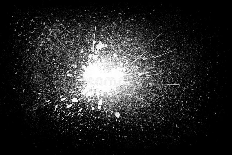 Freeze Motion of White Powder Exploding Shatter Splatter Stock Photo ...