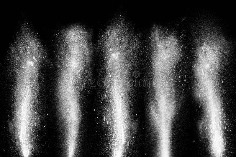 Freeze Motion of White Powder Paint Exploding Streaming Up Stock Photo ...