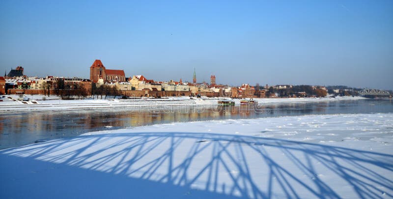Winter view, Torun stock photo. Image of historic, floe - 13274038