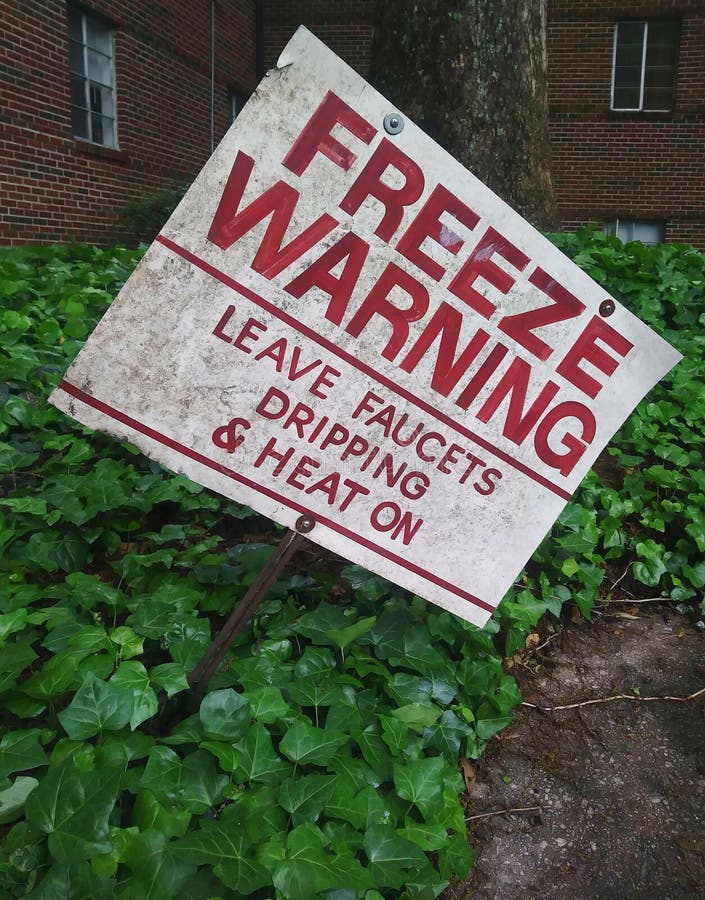 Freeze Warning Cold Weather Alert Stock Photo - Image of celsius ...
