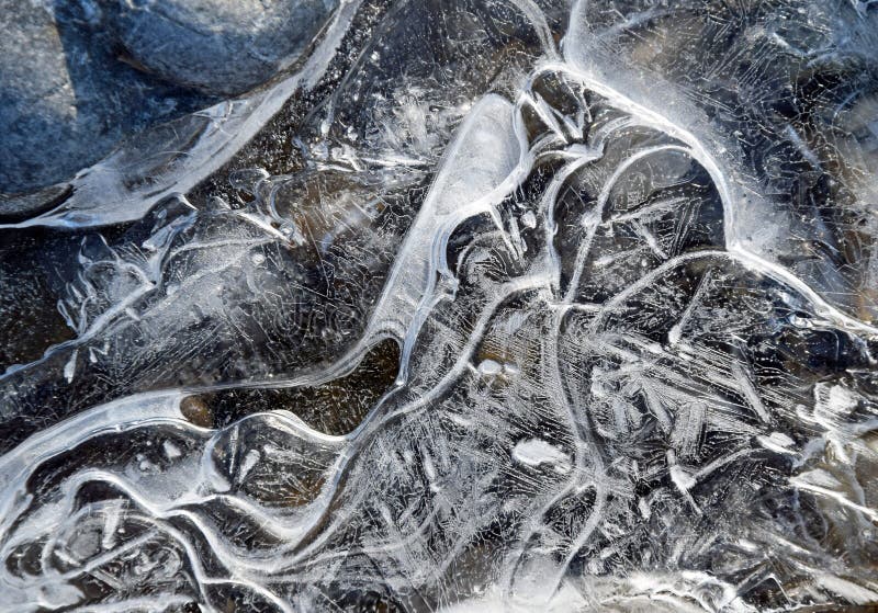 Freezed water at a river stock image. Image of natural - 110771617
