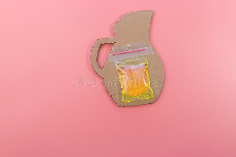 Crafted Paper Lemonade Pitcher in Sunlight, Summer Themes Stock Image ...