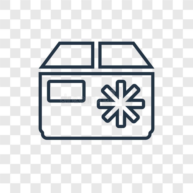 Freezer Concept Vector Linear Icon Isolated On Transparent Background ...