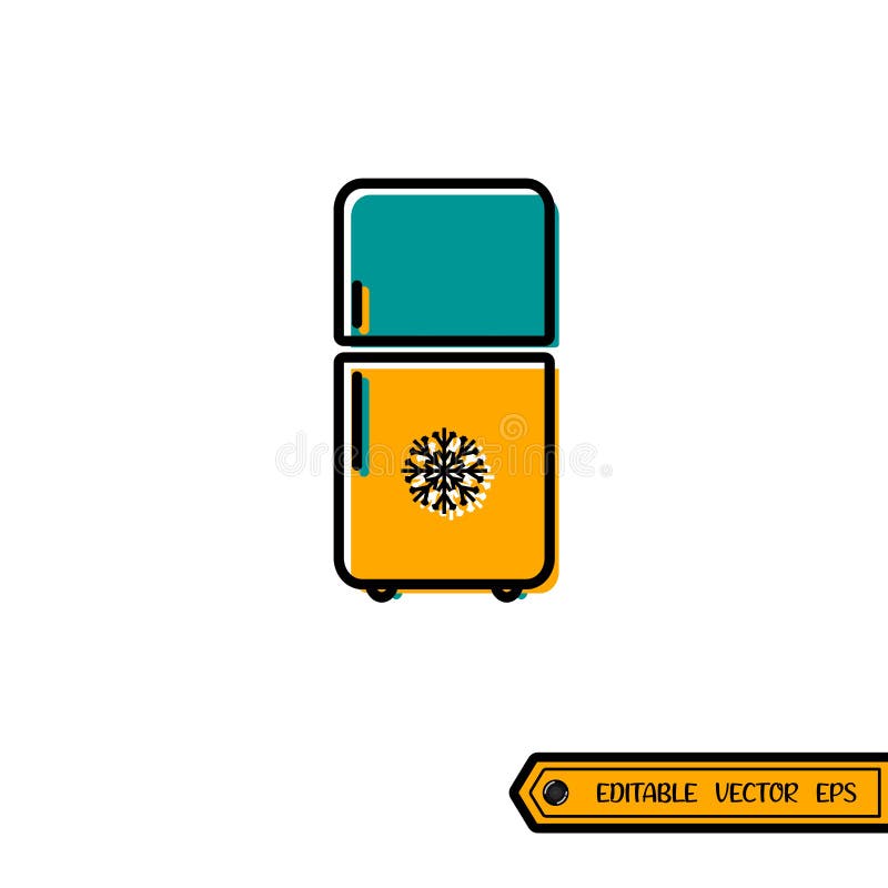 Freezer Icon Vector, Logo Illustration Template in Trendy Style ...