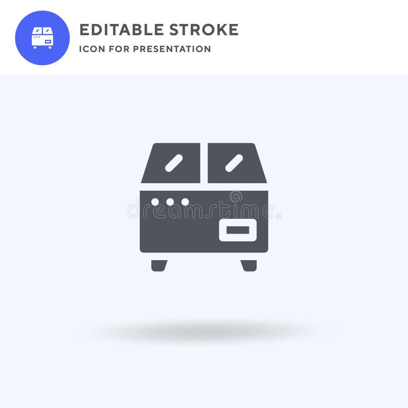 Freezer Icon Vector, Filled Flat Sign, Solid Pictogram Isolated on ...