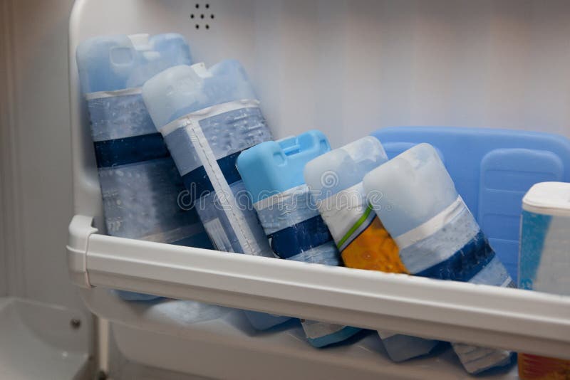 Freezer packs in fridge stock image. Image of freezer - 147249257