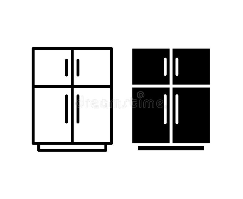 Freezer Refrigerator Icon for Apps and Websites Stock Vector ...