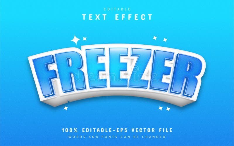 Freezer text effect stock vector. Illustration of entertainment - 256114944