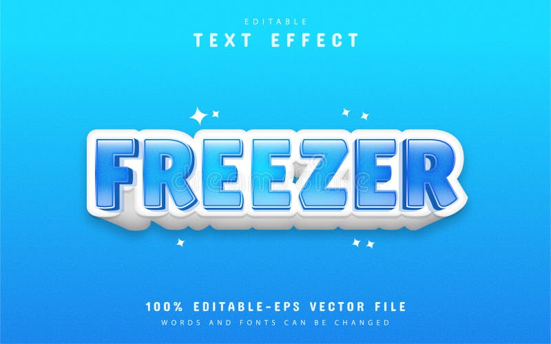 Freezer text effect design stock vector. Illustration of rose - 256116730