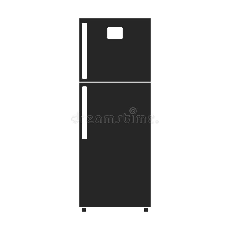 Freezer Vector Icon.Black Vector Icon Isolated on White Background ...