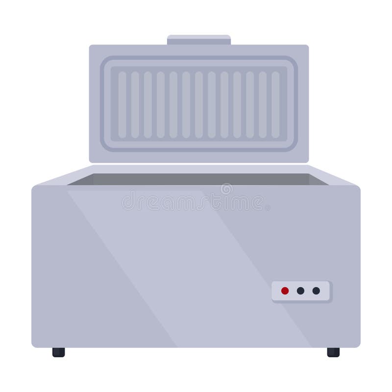 Freezer Vector Flat Color Icon Stock Vector - Illustration of electric ...