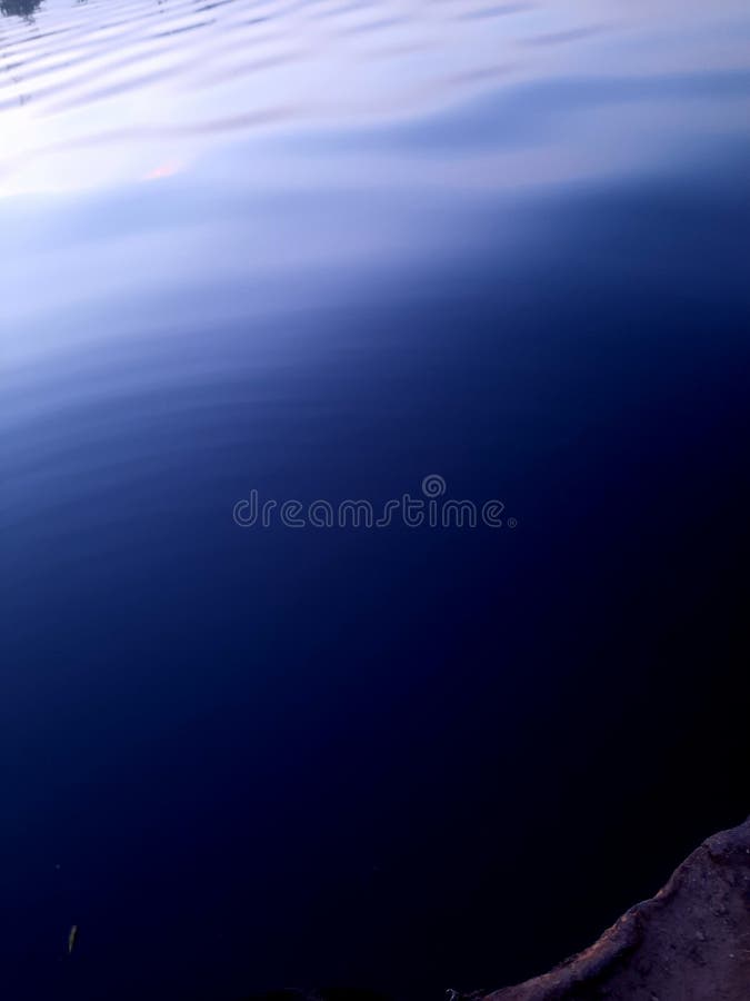 Freezing Blue Water in a Winter Evening Stock Image - Image of evening ...